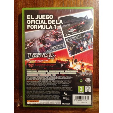 comprar F1 2011 xbox 360
