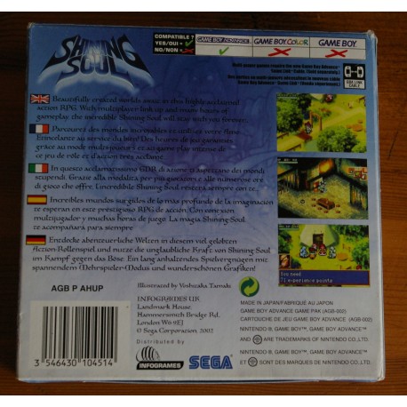 Juego de Game Boy Advance SHINING SOUL Usado, con manual Caja en buen ...